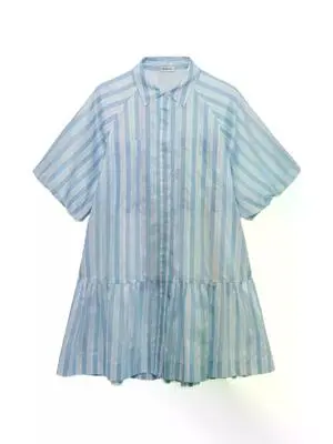 Simkhai Crissy Striped Ruffled Mini Dress