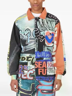DRX X STEFAN MEIER X LN-CC Graphic Print Cotton Jacket - Black