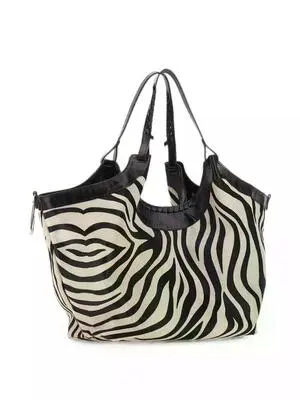 GIANNI CHIARINI Large Dua Zebra-print Tote Bag