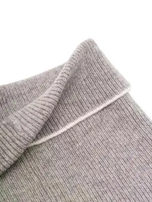 Brunello Cucinelli Ribbed Knit Embroidered Snood