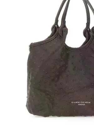 GIANNI CHIARINI Ostrich-effect Leather Tote Bag