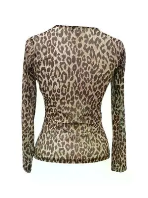 Dolce & Gabbana Leopard Print Long Sleeve Top