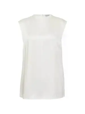 Stella McCartney Sleeveless Satin Top - White