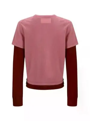Guest In Residence Layered-effect Fine-knit T-shirt