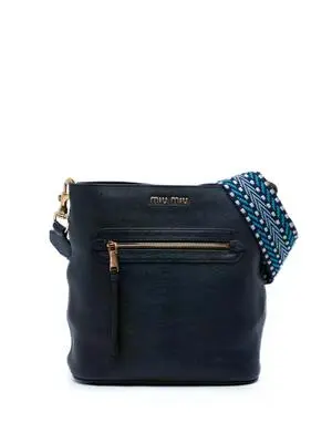 Miu Miu Madras Crossbody Bag - Blue
