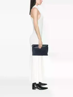 Loewe Embossed Anagram Leather Clutch Bag
