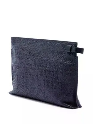 Loewe Embossed Anagram Leather Clutch Bag