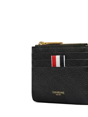 Thom Browne Pebble-grain Zip-top Cardholder