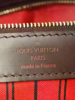 LOUIS VUITTON Damier Ebene Neverfull Mm Tote Bag