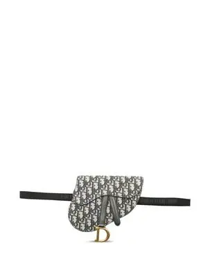 Dior Oblique Canvas Saddle Belt Bag - Blue