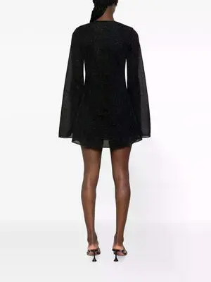 Oseree Lumière Embellished V-neck Mini Dress