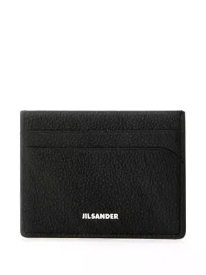 JIL SANDER Curve Grained Leather Card Holder