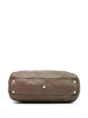 Gucci Small Calfskin Bamboo Shopper Satchel - Brown