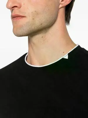 JEORDIE'S Layered-neck Contrast-trim T-shirt