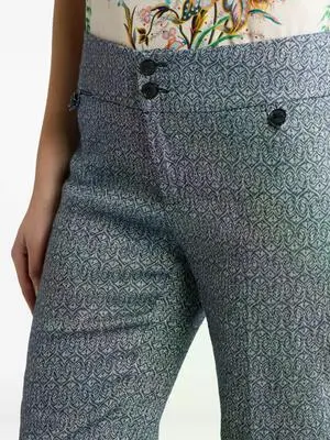 Etro Jacquard Straight-leg Trousers