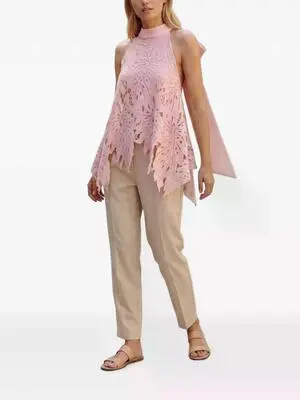 Vintage Lace Overlay Halterneck Top