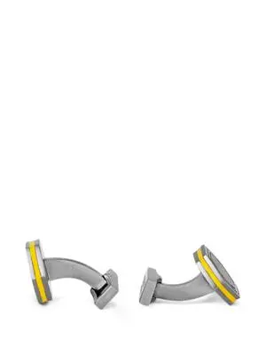 Tateossian Hexagon-frame Carbon-fibre Cufflinks