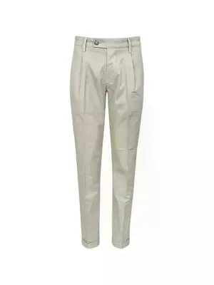 RE-HASH Pleated-front Cuffed Trousers - Neutrals