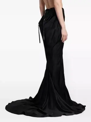 B1ARCHIVE Satin Lace-up Floor-length Skirt
