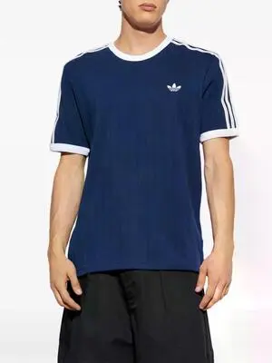 Adidas Drop Needle Embroidered-logo Striped T-shirt