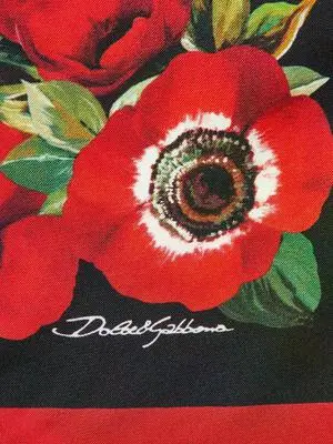 Dolce & Gabbana Floral-print Square Scarf