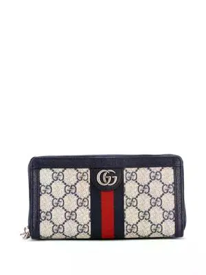 Gucci Ophidia Zip Around Wallet Gg Coated Canvas Small Wallets