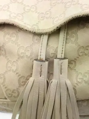Gucci Ivory Beige Leather Shoulder Bag
