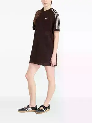 Adidas Crochet Knit 3-stripes Dress - Brown