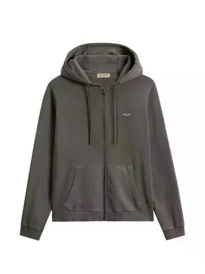 Woolrich Garment-dyed Zip-up Hoodie - Grey