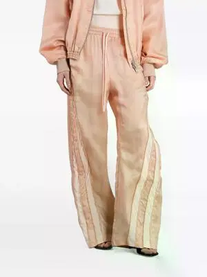 B1ARCHIVE Rose Pink Satin Side Stripe Track Pants