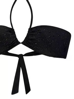 Guess Crystal-embellished Ruched Bikini Top