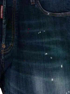 Dsquared2 Paint Splatter Distressed Shorts