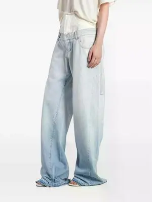 B1ARCHIVE Layered-waist Wide-leg Jeans