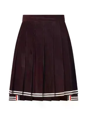 Thom Browne Pleated Mini Skirt - Red