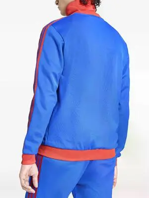 Adidas Embroidered Stripe Full-zip Sweatshirt