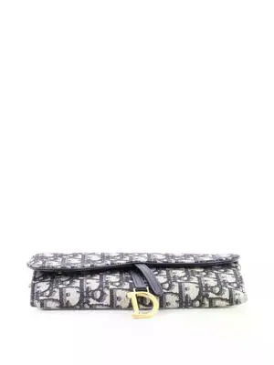Dior Saddle Chain Wallet Oblique Canvas Crossbody Bag