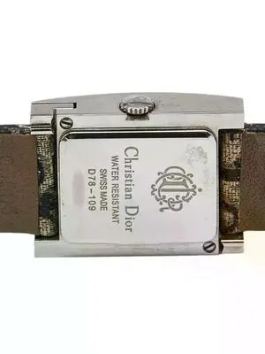 Dior Monogrammed Leather Strap Watch