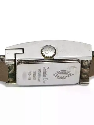 Dior Monogrammed Leather Strap Watch