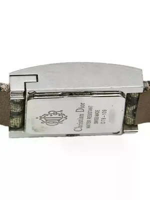 Dior Monogrammed Leather Strap Watch