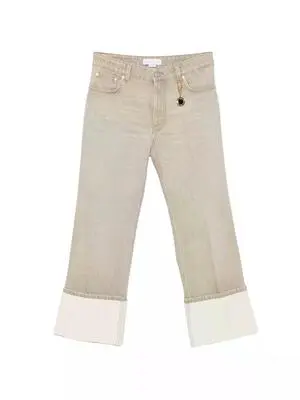 Stella McCartney Cropped Denim Jeans With Chain Detail