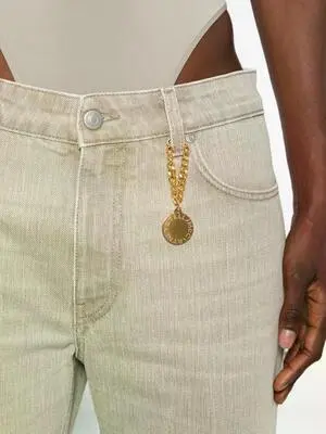 Stella McCartney Cropped Denim Jeans With Chain Detail