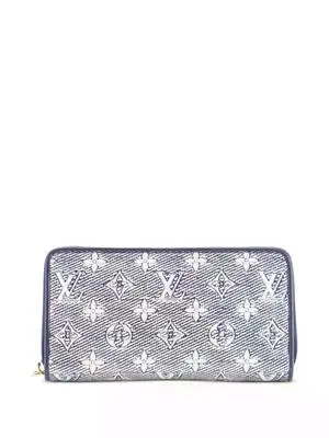 LOUIS VUITTON Zippy Wallet Monoglam Jacquard Canvas Small Wallets