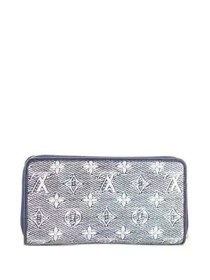 LOUIS VUITTON Zippy Wallet Monoglam Jacquard Canvas Small Wallets