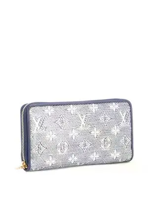 LOUIS VUITTON Zippy Wallet Monoglam Jacquard Canvas Small Wallets