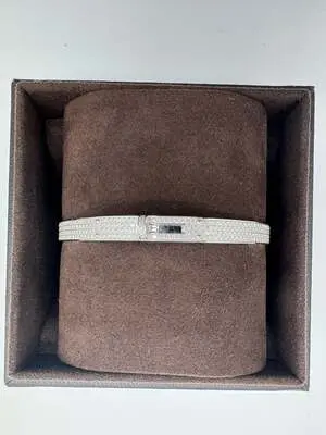 Hermès Diamond Kelly Bracelet In White Gold - Silver