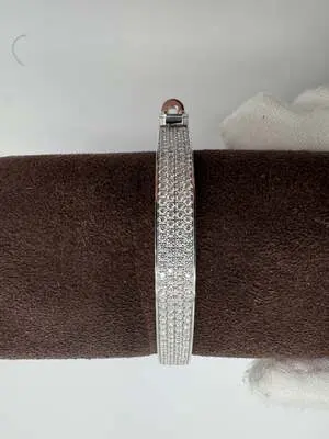 Hermès Diamond Kelly Bracelet In White Gold