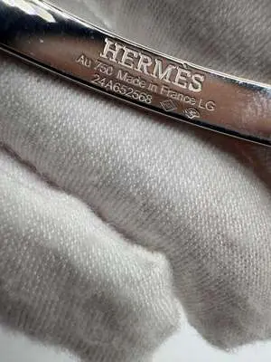Hermès Diamond Kelly Bracelet In White Gold