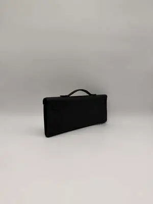 Hermès Kelly Epsom Leather Clutch With Gold Hardware - Black
