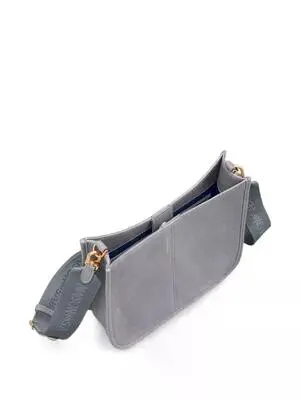 MAISON DE SABRE Grained Leather Saddle Bag - Grey