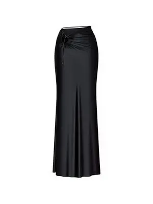 KOROBEYNIKOV Metallic Shine Maxi Skirt